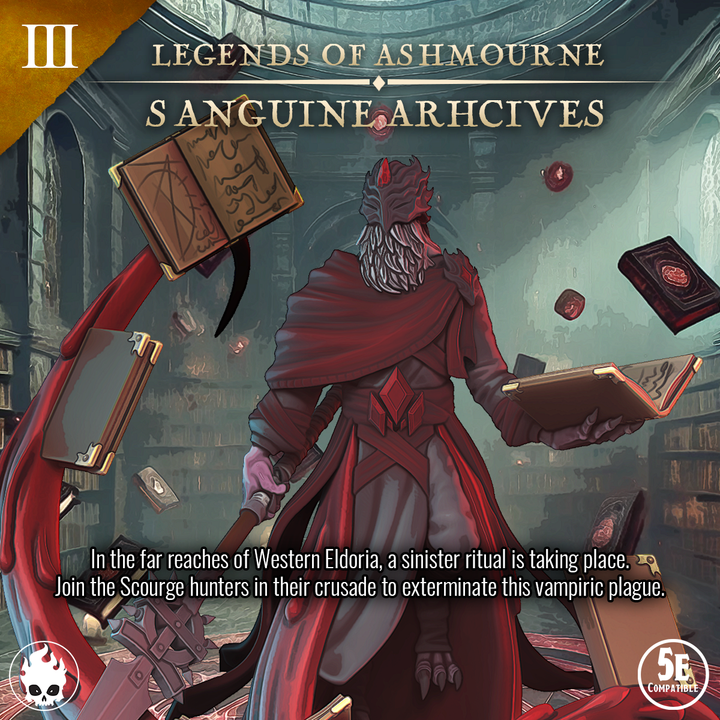3D Printable Sanguine Archives Scenario - DnD5e by Fleshcraft Studio